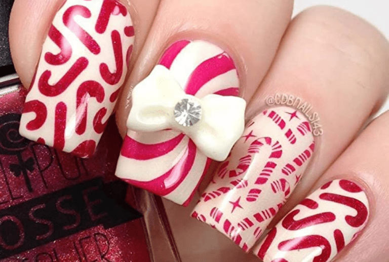 Candy Cane Nails Inspiration and Ideas: Bring Some Sweetness to Your ...